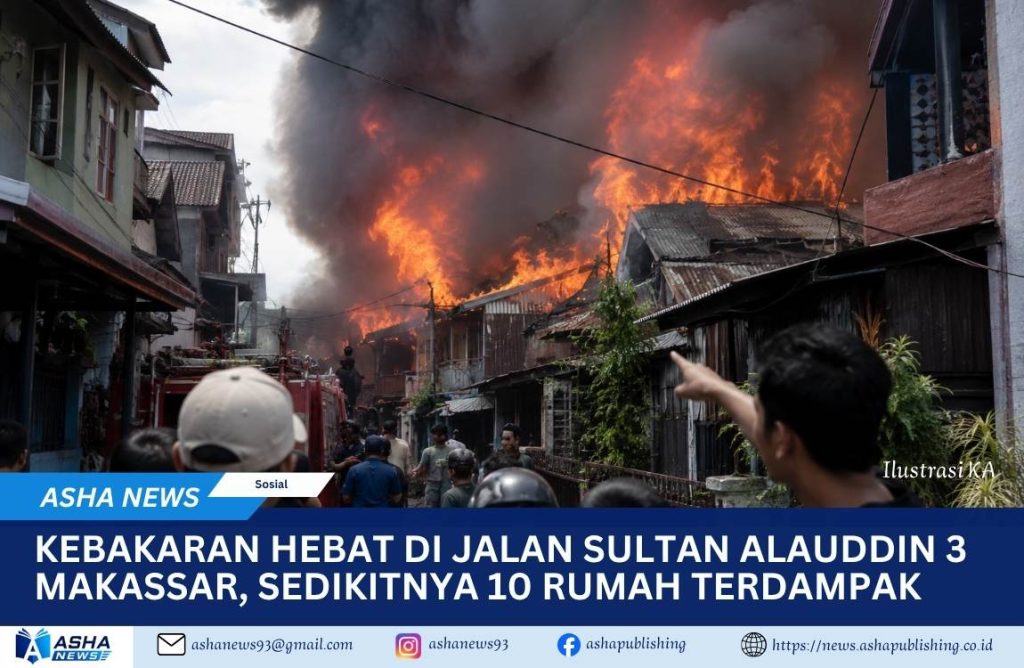 Kebakaran Hebat di Jalan Sultan Alauddin 3 Makassar, Sedikitnya 10 ...